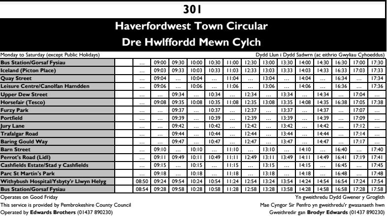 Haverfordwest: Council seeking to increase bus users – The ...