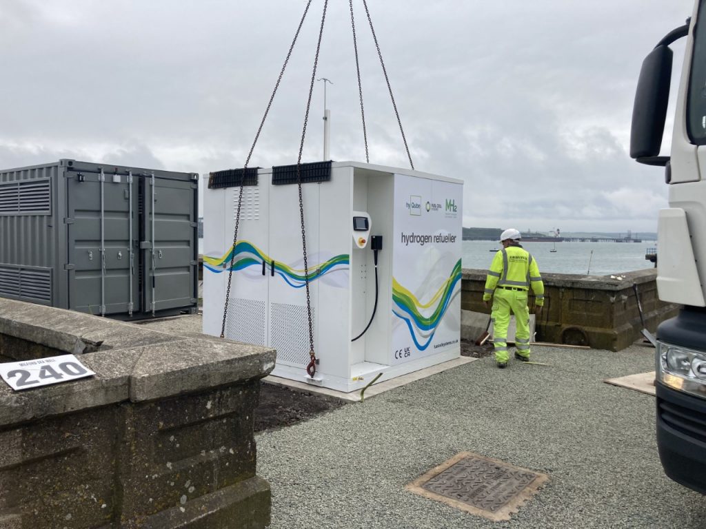 Green hydrogen electrolyser and car refueler arrive at Milford ...