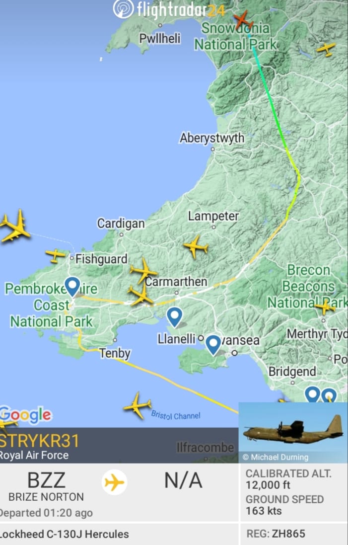 Hercules transport plane was flying low over Pembrokeshire – The ...