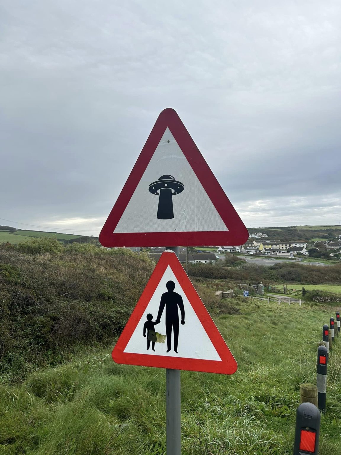 UFO road sign erected in village subject of new Netflix documentary ...