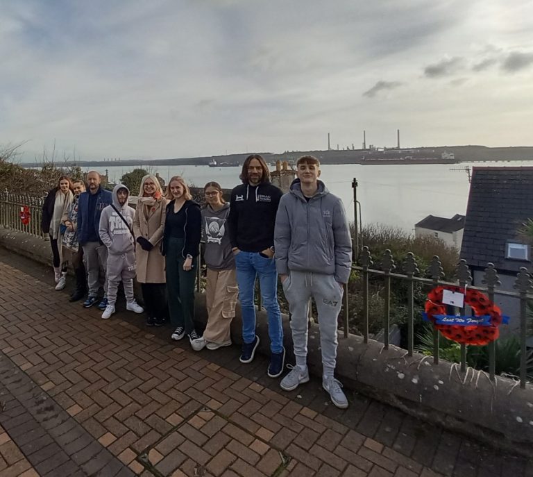Poignant Poppy Walk created in Milford Haven following Remembrance Day ...