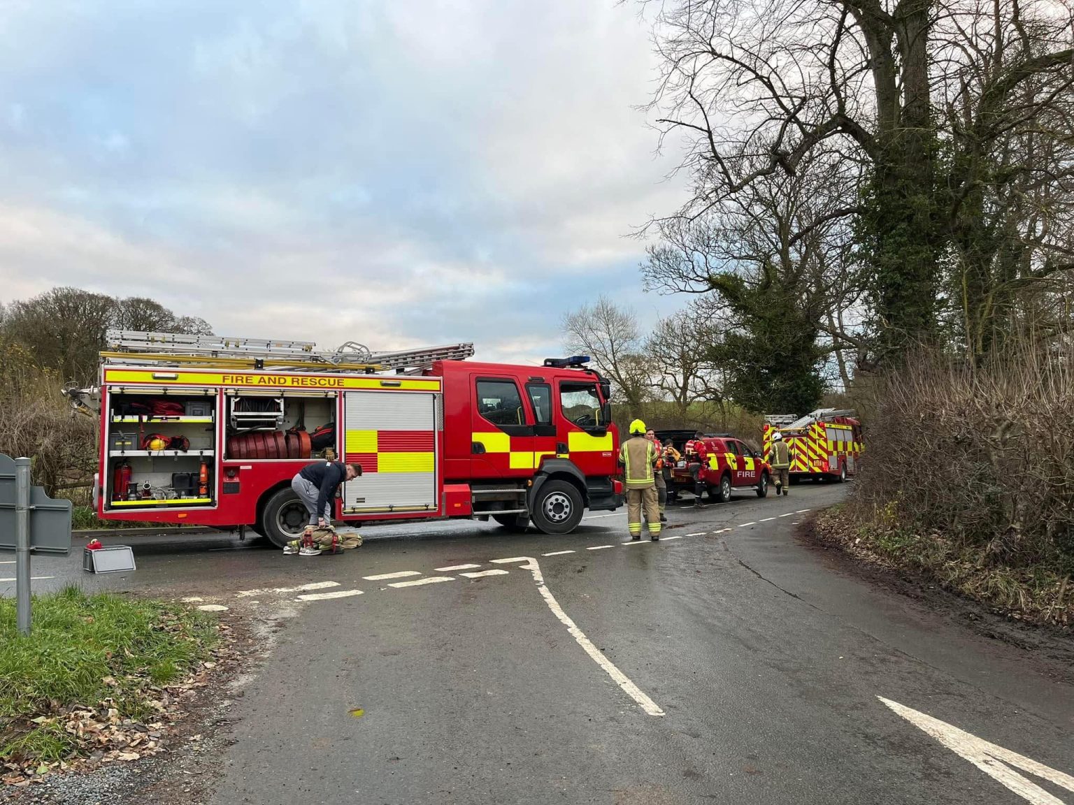 A475 closed as fire crews respond to west Wales house blaze – The ...