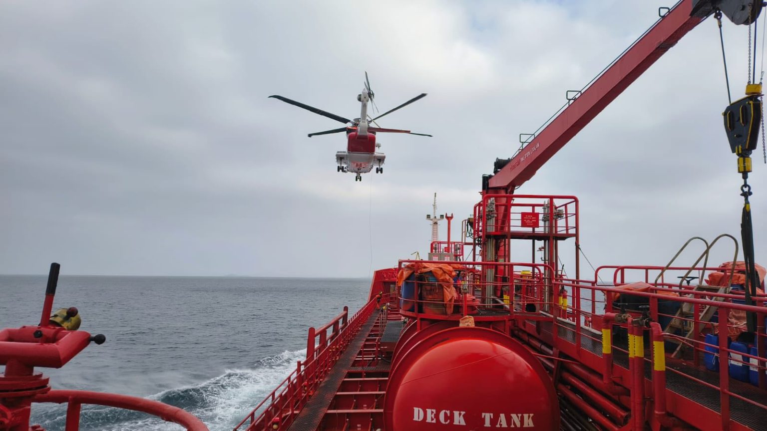 St Davids lifeboat crew assist casualty on tanker 22 miles offshore ...