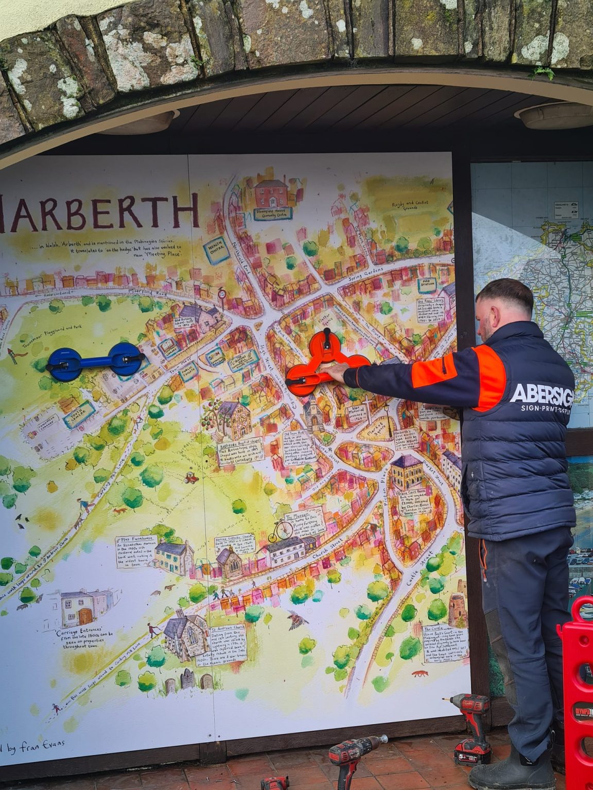 New illustrated heritage map unveiled in Narberth town centre – The ...