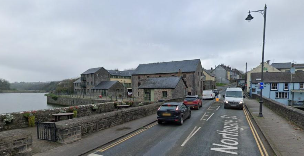 Pembroke Corn Store footpath overlooking castle closed after landslip ...